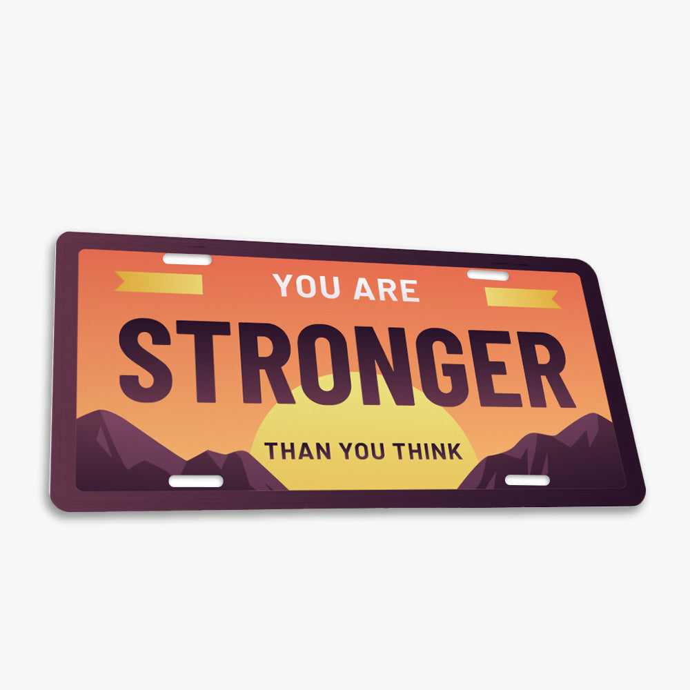 Inspirational License Plate: Strength – Motivational Gifts