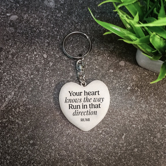 Inspirational Marble Keychain: Rumi – Motivational Gifts