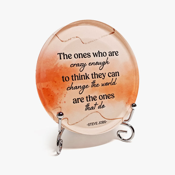 Inspirational Glass Display: Steve Jobs – Motivational Gifts