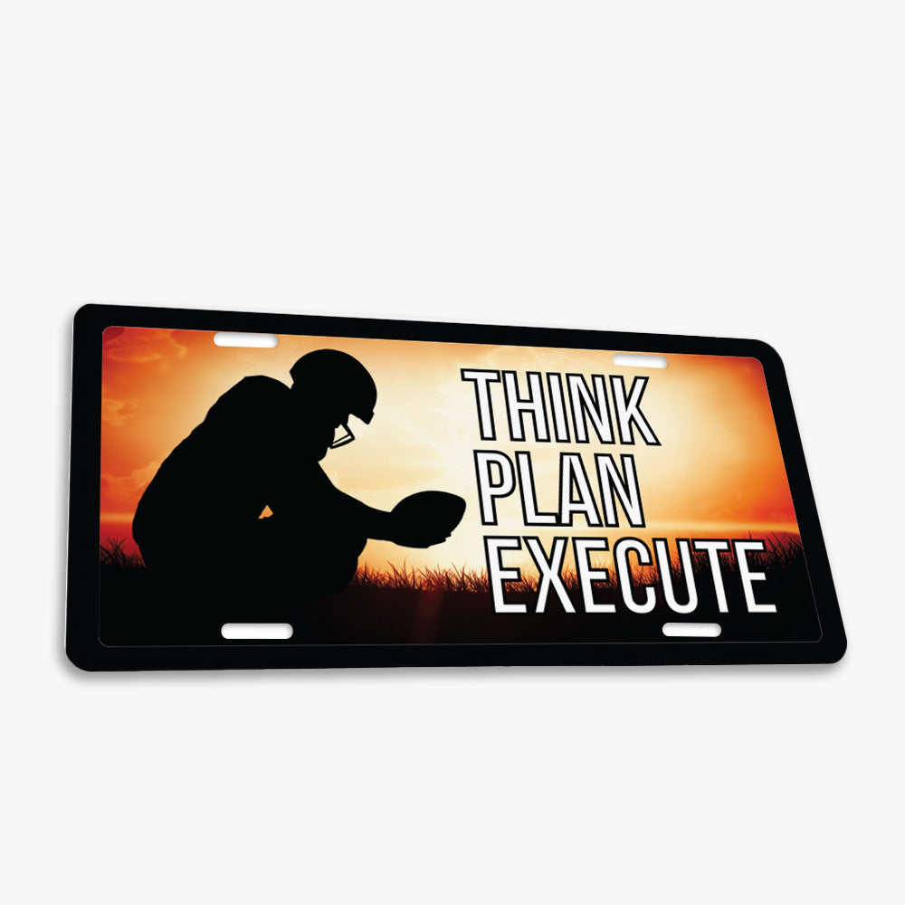 Inspirational License Plate: Think Plan Execute – Motivational Gifts