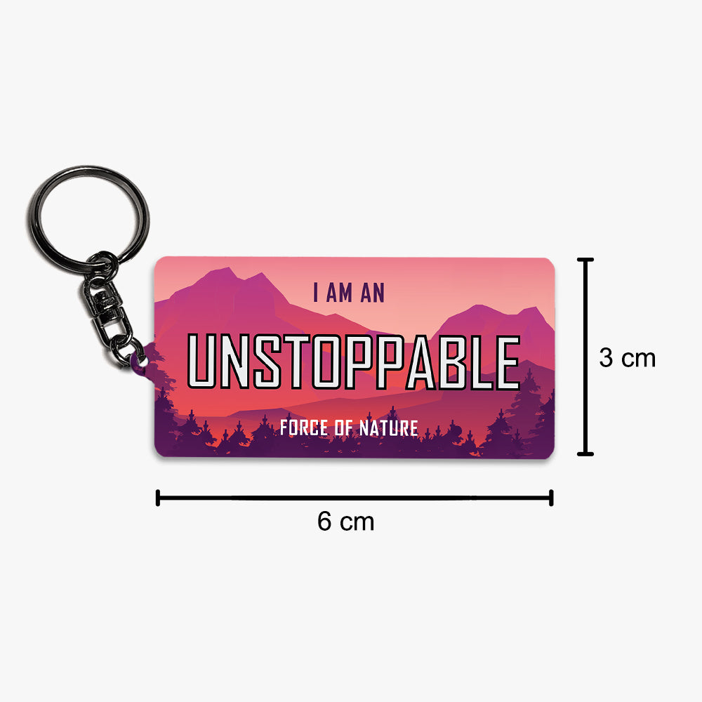Inspirational Metal Keychain: Unstoppable – Motivational Gifts