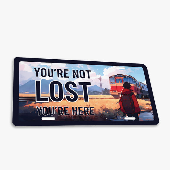 Travel License Plate: Here on Purpose – Motivational Gifts