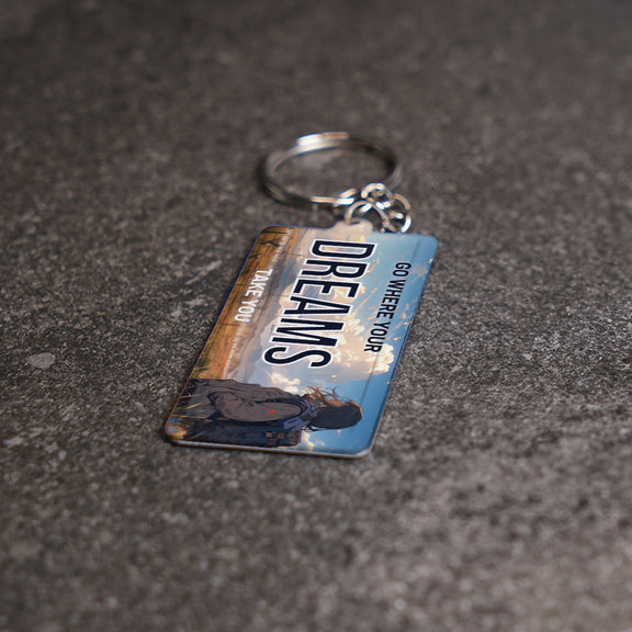 Travel Metal Keychain: Path to Dreams – Motivational Gifts